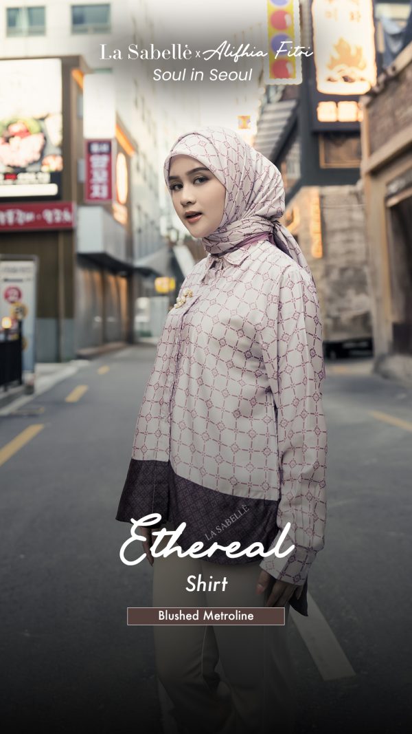 La Sabellè x Alifhia fitri :Ethereal Shirt - Blushed Metroline - La Sabellé