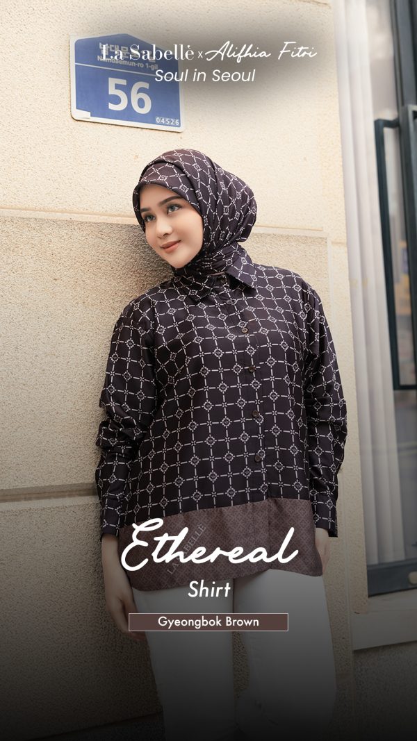 La Sabellè x Alifhia fitri :Ethereal Shirt - Gyeongbok Brown - La Sabellé